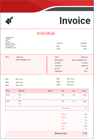 Download Invoice Template for Professionals | InvoiceOwl