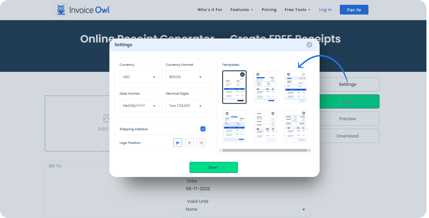 Receipt Maker - Online Receipt Generator | InvoiceOwl