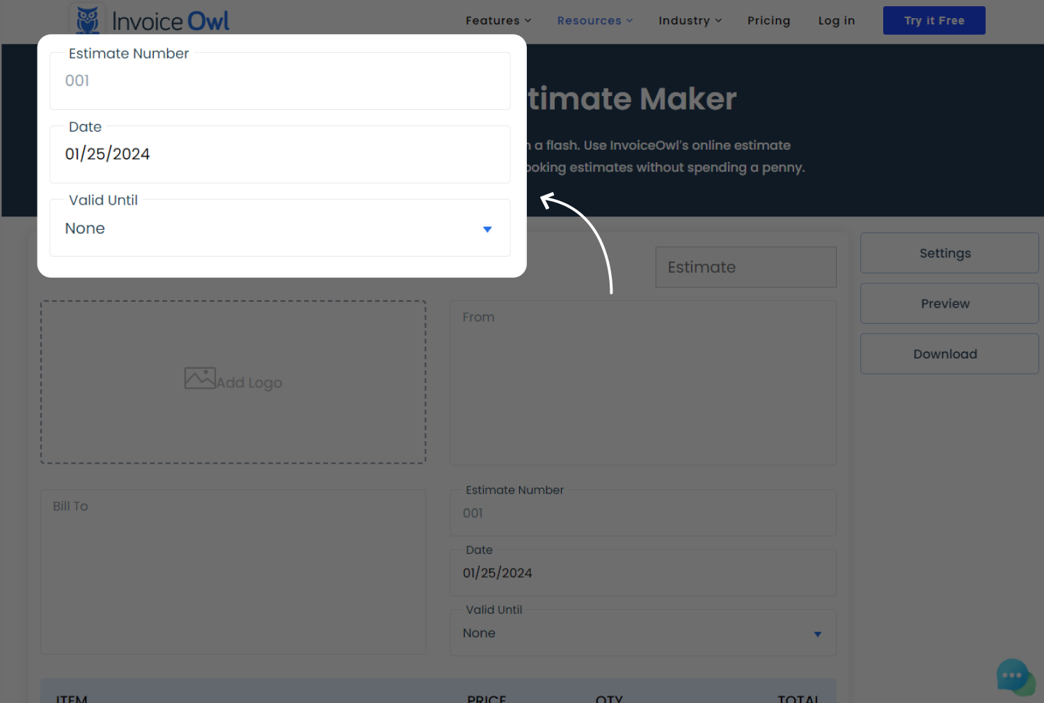 Free Online Estimate Generator for Contractors - InvoiceOwl