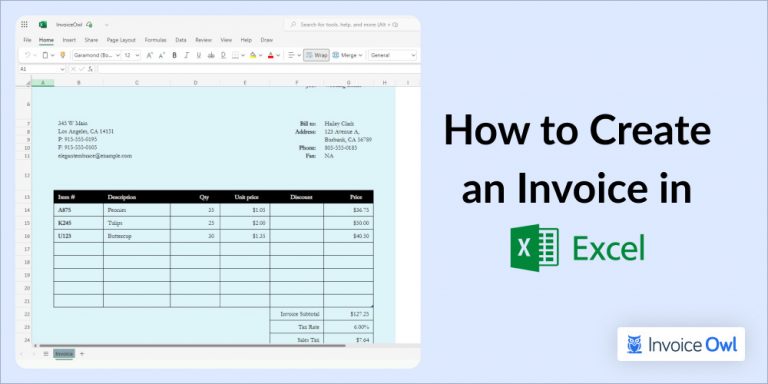How to Create an Invoice in Excel: Step-by-Step Guide